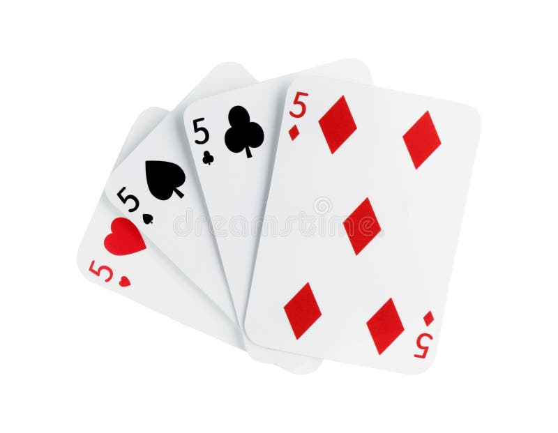 Poker Game. Playing Cards Isolated on White Stock Photo - Image of ...