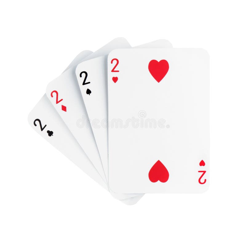 Poker Game. Playing Cards Isolated on White Stock Photo - Image of ...