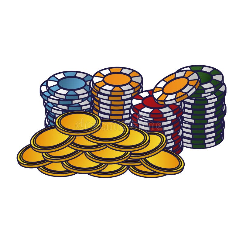 Poker games and elements stock vector. Illustration of addiction ...