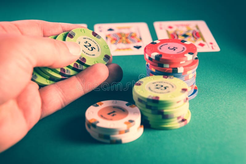 Poker hand at the casino stock photo. Image of lucky - 183708908