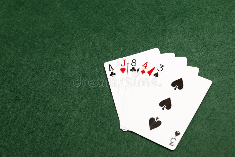 Poker Hands - High Card stock image. Image of club, high - 96570047