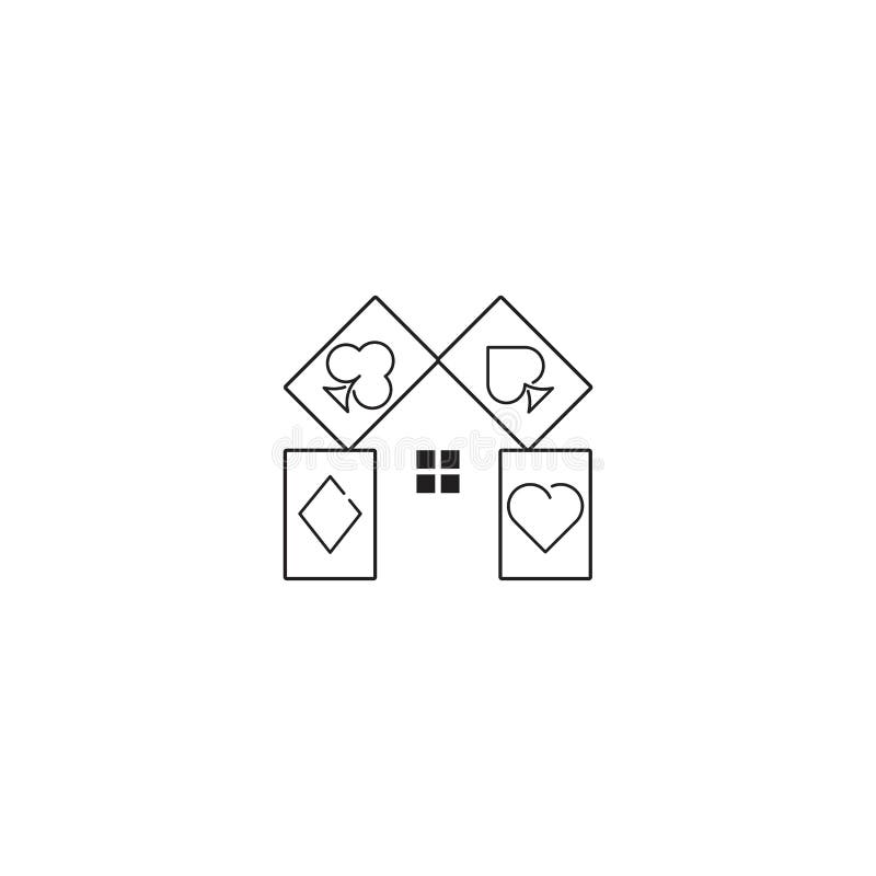 Poker House. Vector Logo Icon Template Stock Vector - Illustration of ...