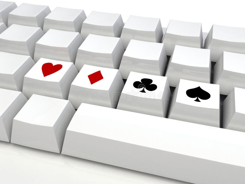 Poker keyboard stock illustration. Illustration of keyboard - 8226174