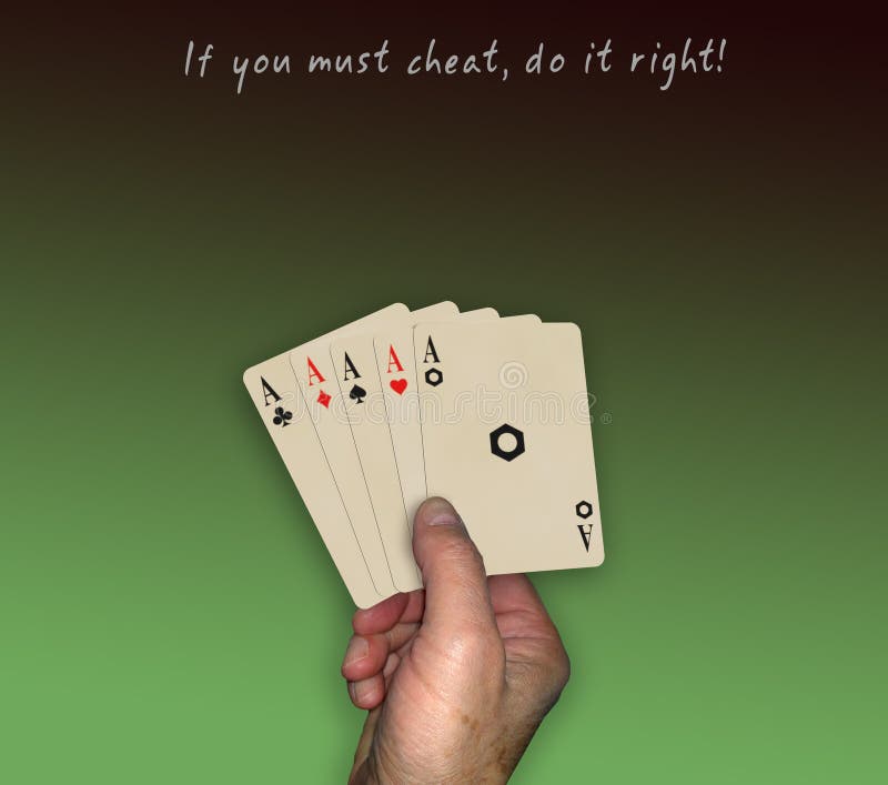 Poker, lucky hand cheating stock photo. Image of gambling - 91915036