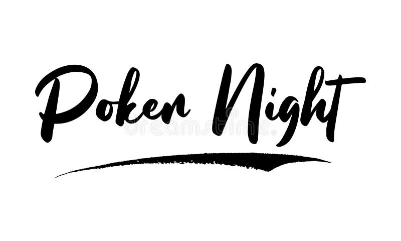 Poker Night Bold Typography Text Lettering Vector Design Quote Stock ...