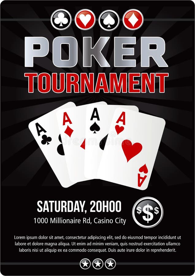 Poker Night Event Invitation Design in Vector Stock Vector ...