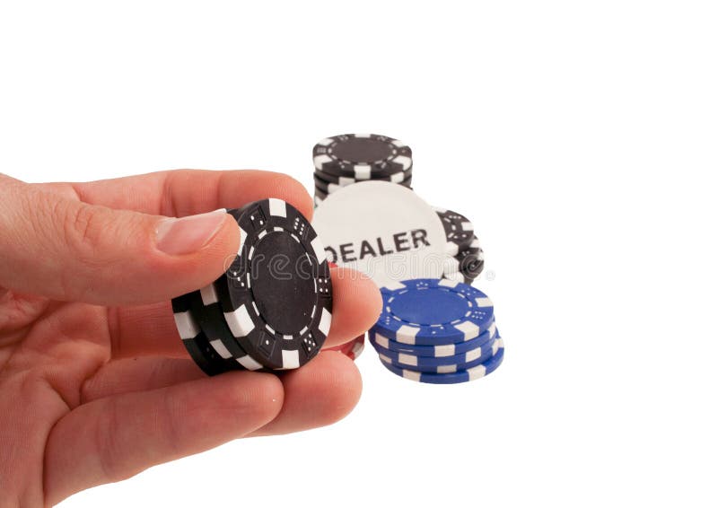 Poker Objects - Chips and Dealer Button Stock Image - Image of male ...