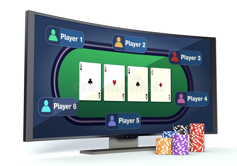 Poker online stock illustration. Illustration of online - 65910751