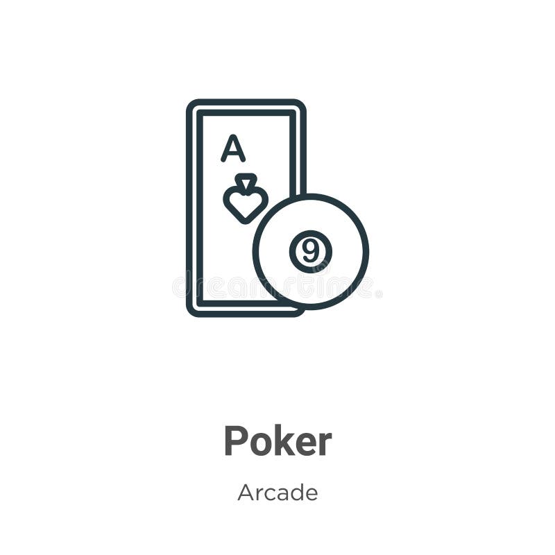 Poker Outline Icons Set - Vector Texas Holdem Linear Symbols Stock ...