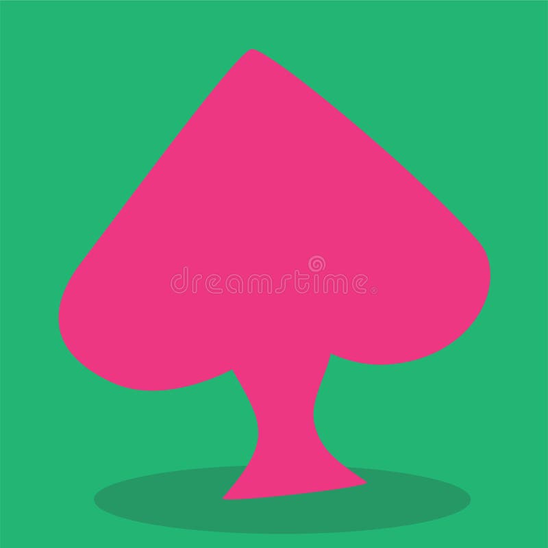 Poker pink spade 22 stock vector. Illustration of cartoon - 197987542