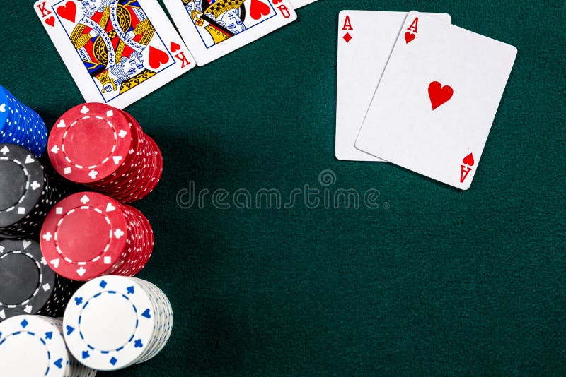 Poker Play. Chips and Cards Stock Photo - Image of stack, card: 70041556