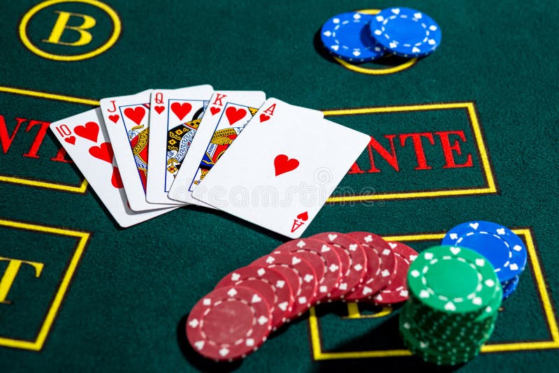 Poker Play. Chips and Cards Stock Image - Image of fortune, card: 70041733