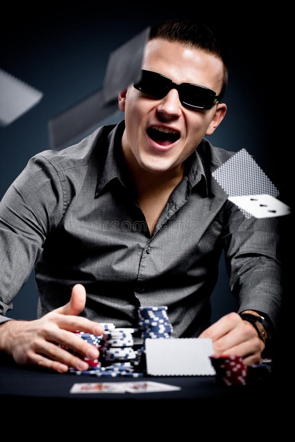Poker player stock image. Image of young, chips, cards - 13442465