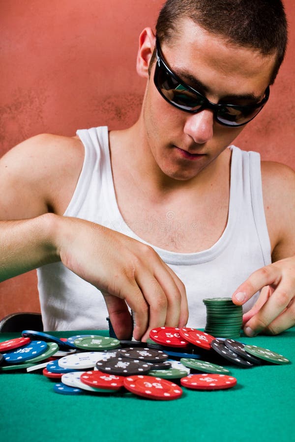 Poker Player Shuffling Deck Stock Image - Image of male, stack: 15539527