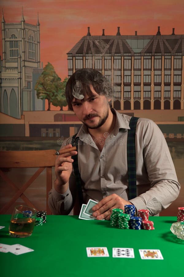 Poker player with cards. stock image. Image of cards - 18195317