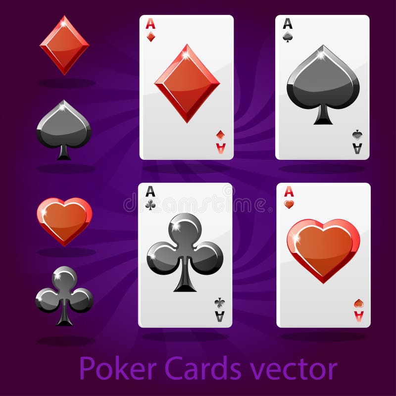 Playing Card Symbols and Poker. Suit of Playing Cards. Vector ...