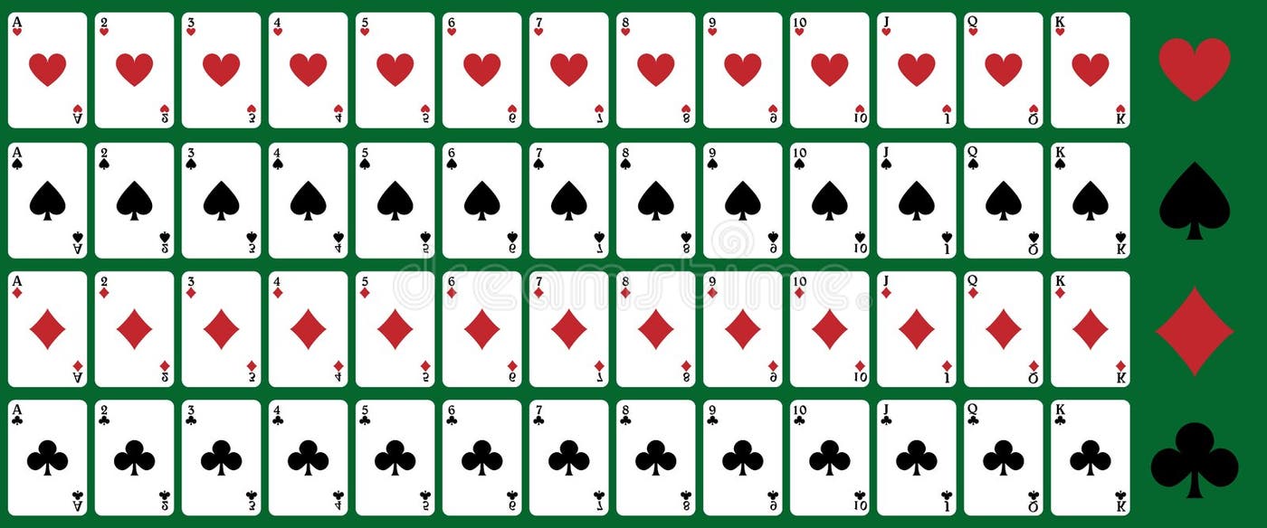 Poker Card Numbers Stock Illustrations – 396 Poker Card Numbers Stock ...
