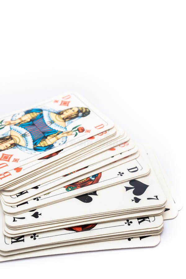 Poker Playing Cards with a White Background Stock Photo - Image of ...