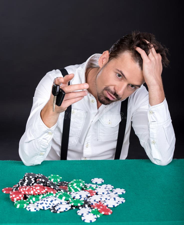 Poker stock image. Image of male, gambler, adult, casino - 46198599