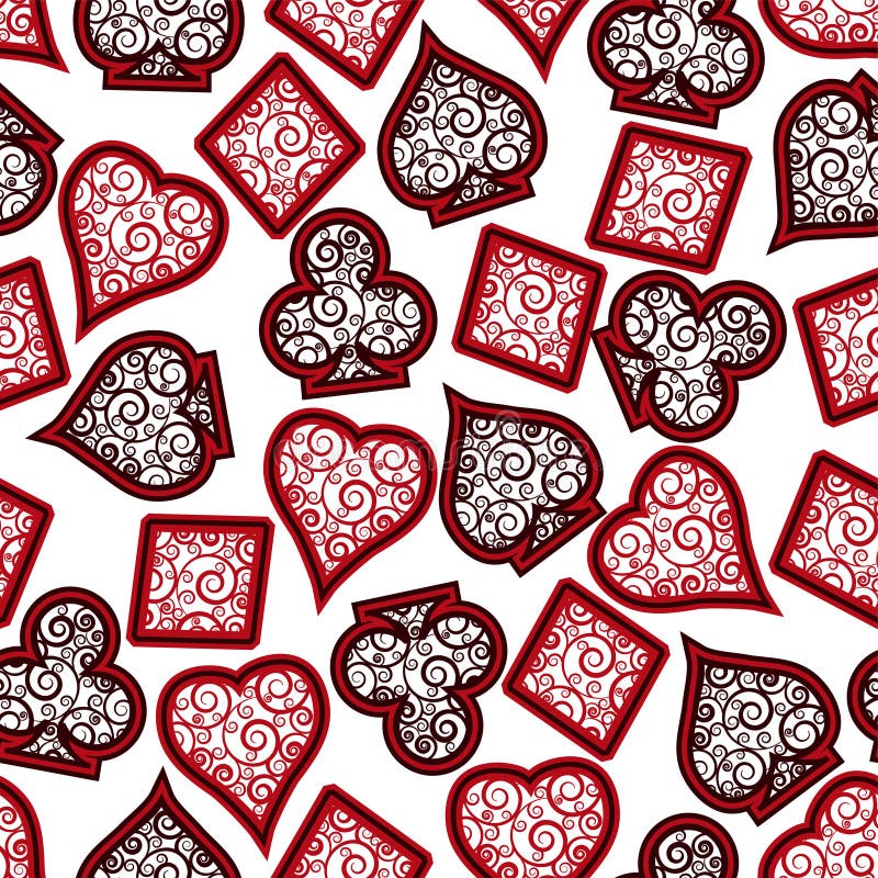 Poker Seamless Wallpaper, Vector Stock Vector - Illustration of pattern ...