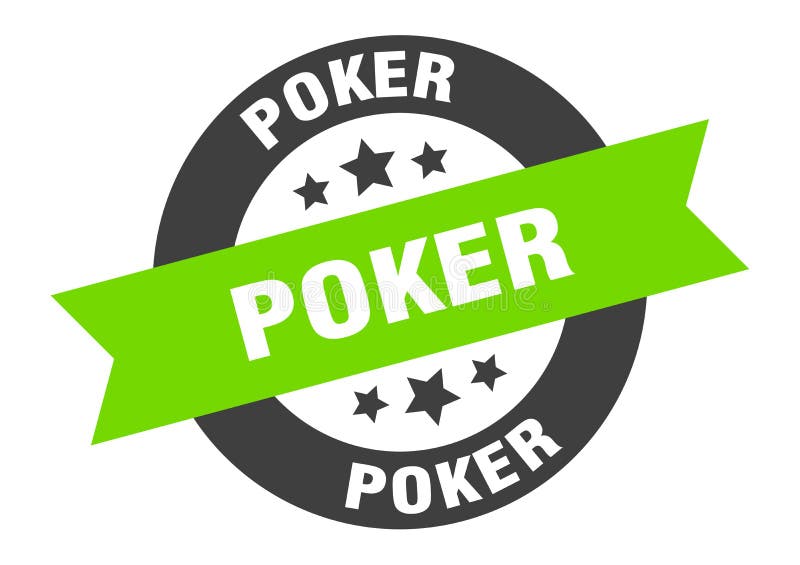 Poker Sign. Poker Round Ribbon Sticker Stock Vector - Illustration of ...