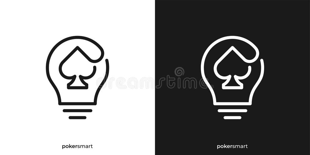 Creative Poker Smart Logo. Ace Spade and Lamp, Lightbulb Icon Graphic ...