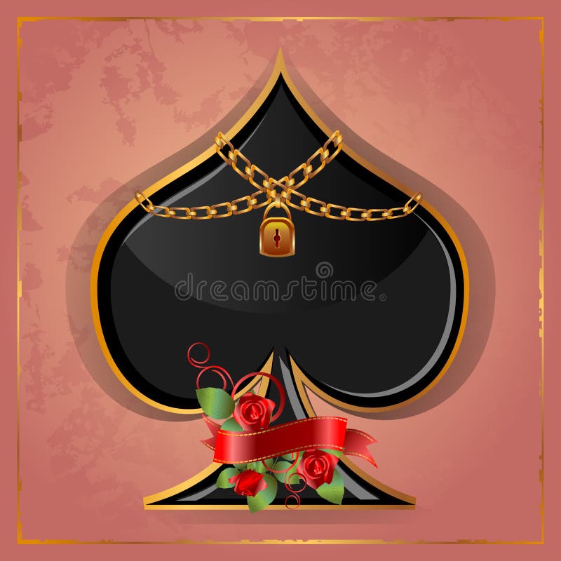 Poker Spades stock vector. Illustration of spades, frame - 33179824