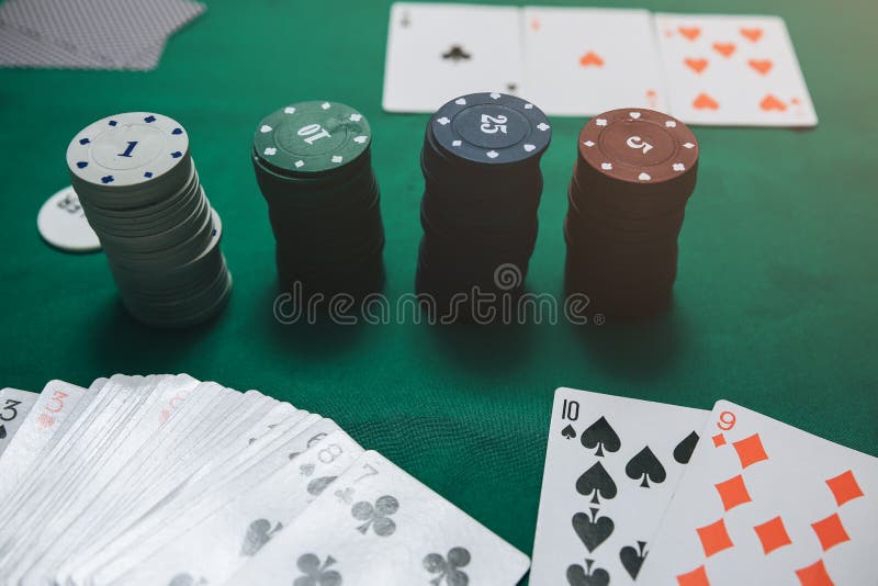 Poker on the Table. Gamble Gaming Stock Photo - Image of gaming, game ...