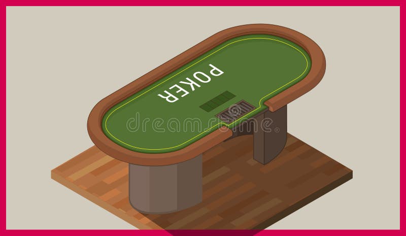 Poker Table Isometric Flat Vector Stock Vector - Illustration of casino ...