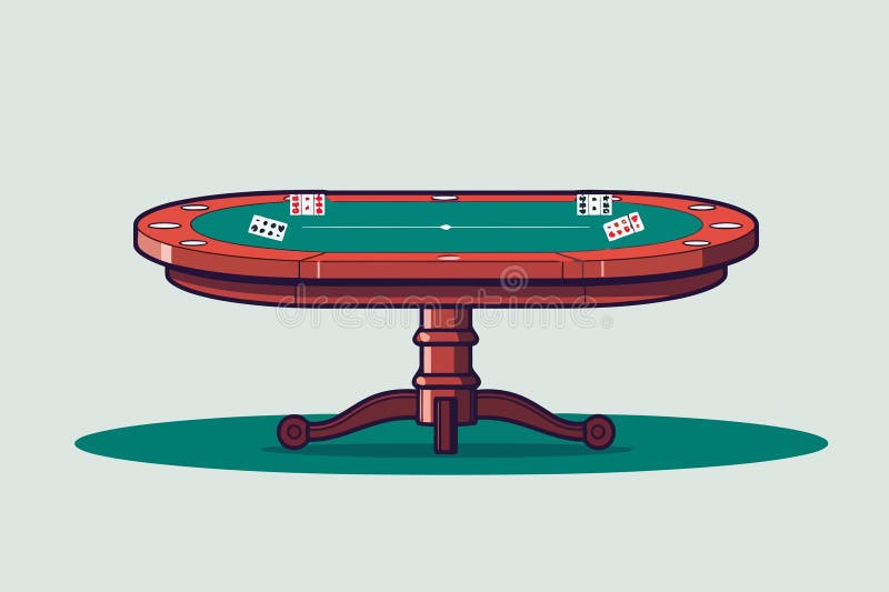 Poker Table Vector Flat Minimalistic Isolated Vector Style Illustration ...