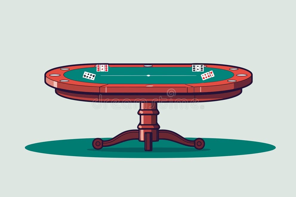 Poker Table Vector Flat Minimalistic Isolated Vector Style Illustration ...
