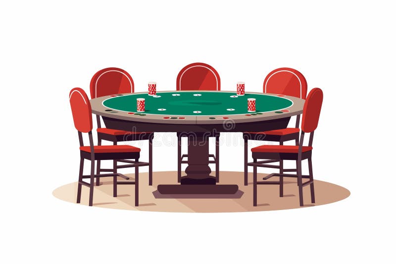 Poker Table Vector Flat Minimalistic Isolated Vector Style Illustration ...