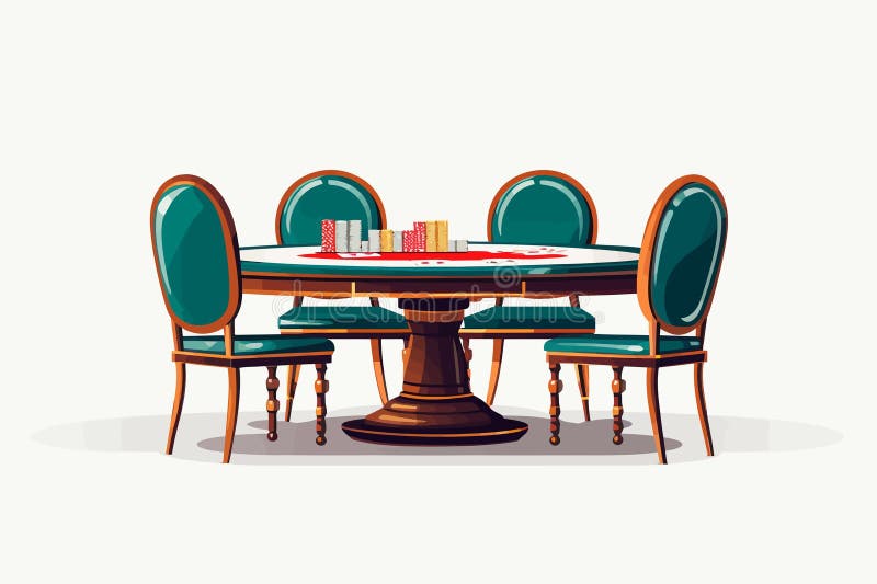 Poker Table Vector Flat Minimalistic Isolated Vector Style Illustration ...