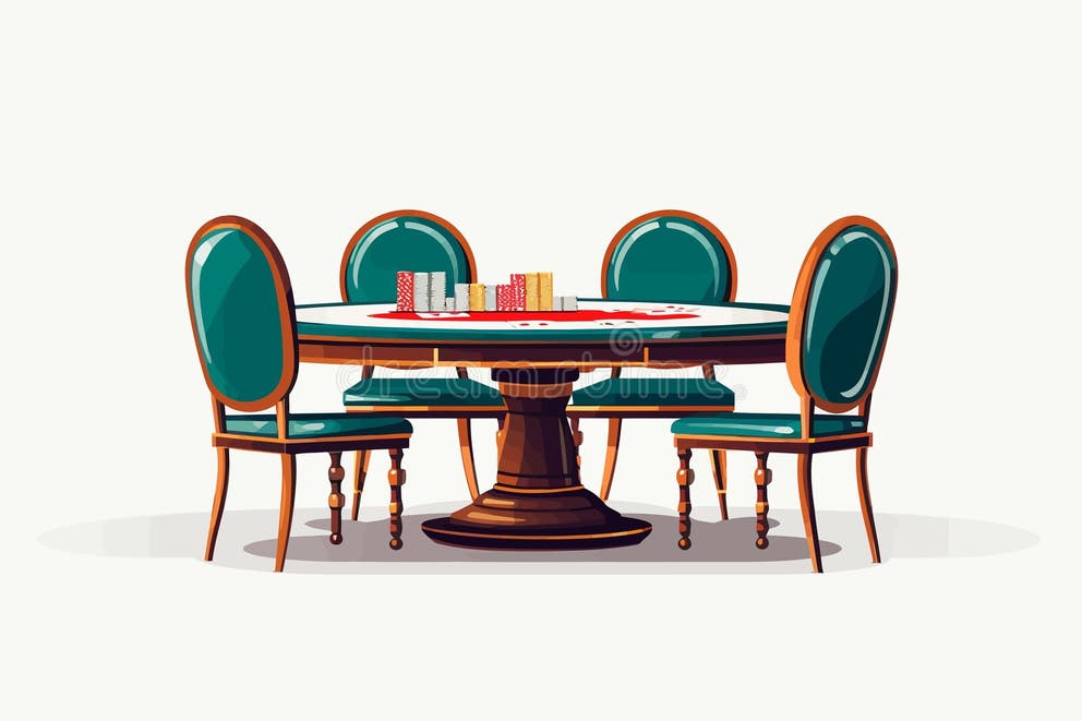 Poker Table Vector Flat Minimalistic Isolated Vector Style Illustration ...