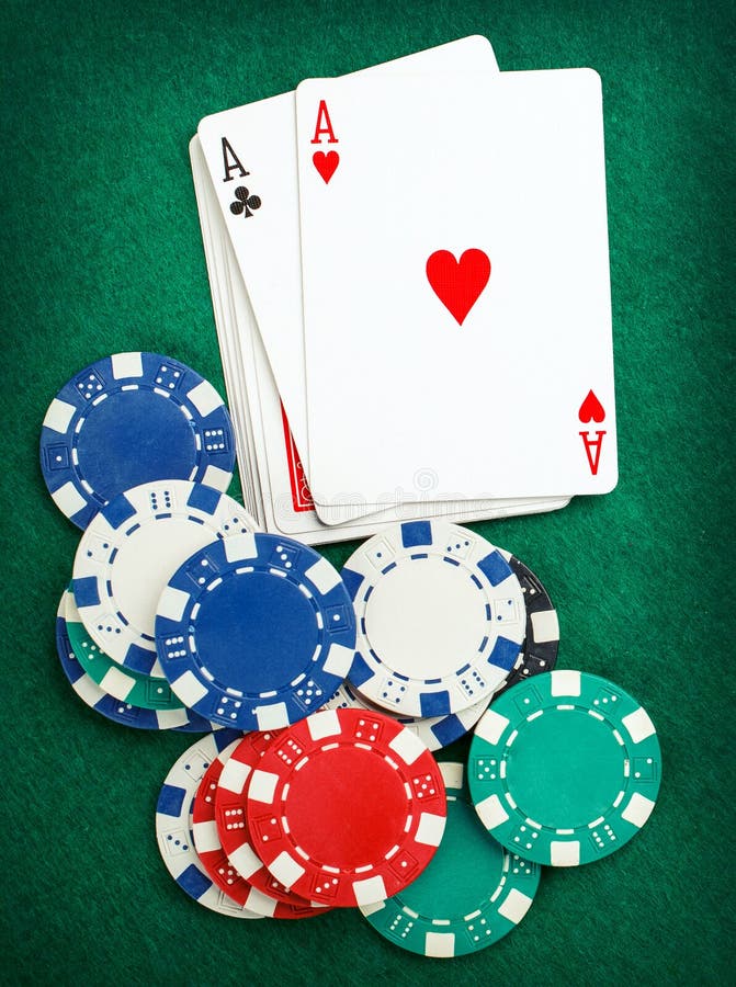 Poker Two Aces, Place for Text Stock Photo - Image of addiction, chance ...