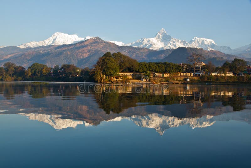 Pokhara Lakeside stock image. Image of fewa, lakeside - 36530681