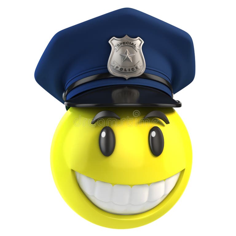 Polícia do smiley ilustração stock. Ilustração de tecla - 23118696