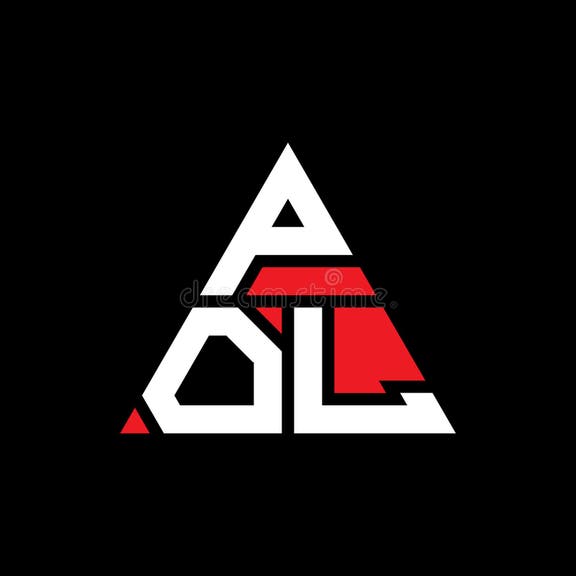 POL Triangle Letter Logo Design with Triangle Shape. POL Triangle Logo ...