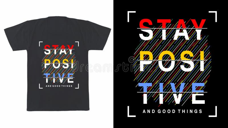 Stay Positive Annd Good Things Stock Vector - Illustration of clothes ...