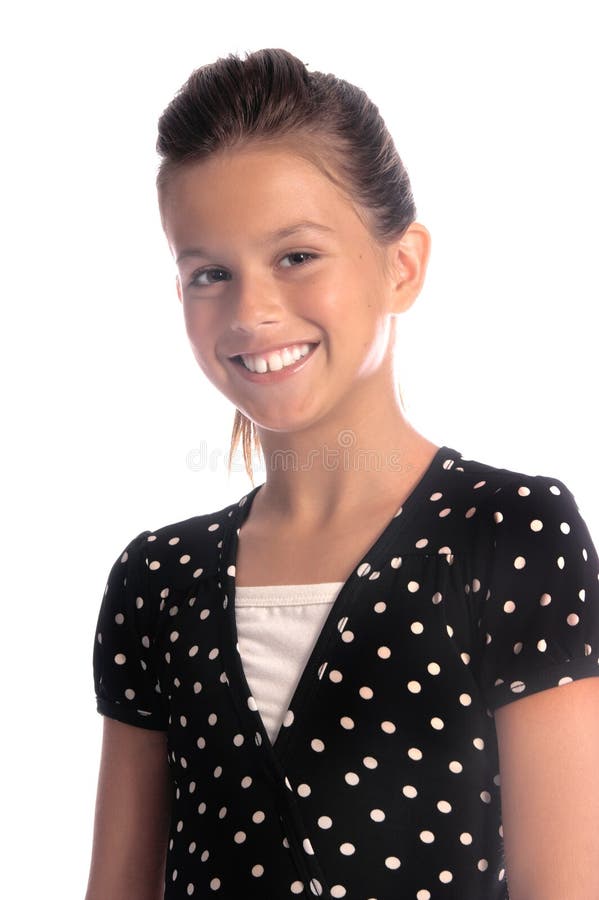 Polak Dot Girl stock image. Image of expression, adolescent - 1488847