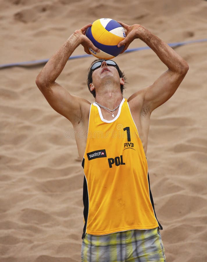 Poland Beach Volleyball Man Ball Editorial Photo - Image of poland ...