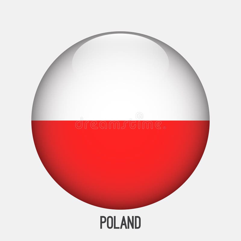 Poland Flag in Circle Shape. Stock Illustration - Illustration of blank ...