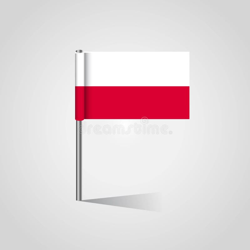 Poland Flag Map Pin stock vector. Illustration of event - 145230965
