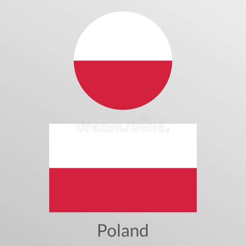 Poland Flag Set. Polish National Symbol. Vector Illustration. Stock ...