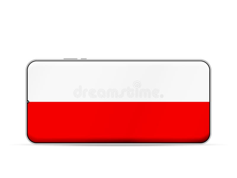 Poland Flag on Smartphone Screen Stock Vector - Illustration of ...