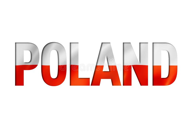 Poland Flag Font stock vector. Illustration of national - 81182954