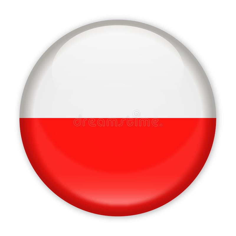 Poland Flag Vector Round Flat Icon Stock Illustration - Illustration of ...