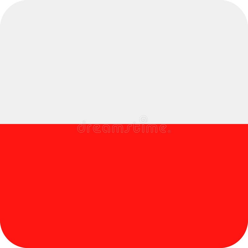 Poland Flag Vector Square Flat Icon Stock Illustration - Illustration ...