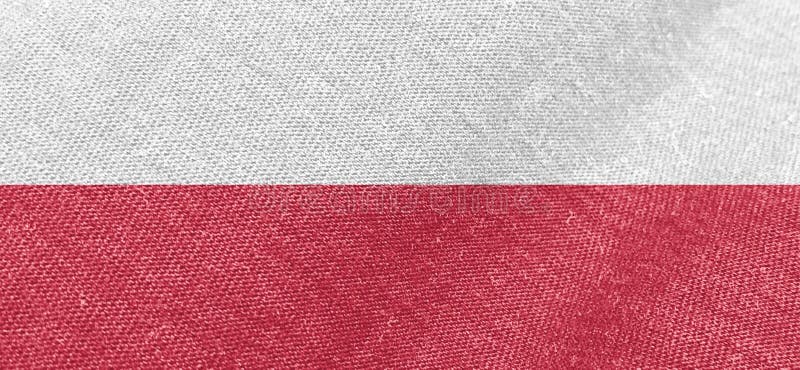 Poland Flag Wallpaper Fabric Flag Cotton Material Wide Stock Photo ...