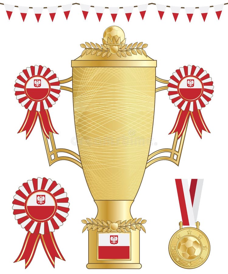 Poland football trophy stock vector. Illustration of flag - 24711535